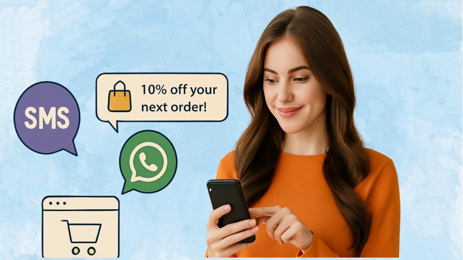 Boost E-commerce Retention with SMS & WhatsApp